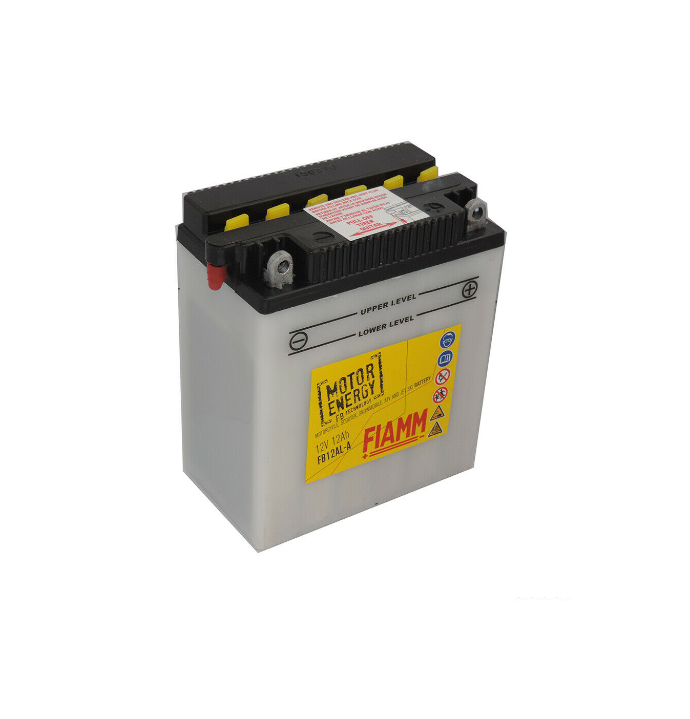BATTERIA MOTO FIAMM FB12AL-A 12V 12AH + LIQUIDO (cm) 13.4x8.0x16.0 DX ...