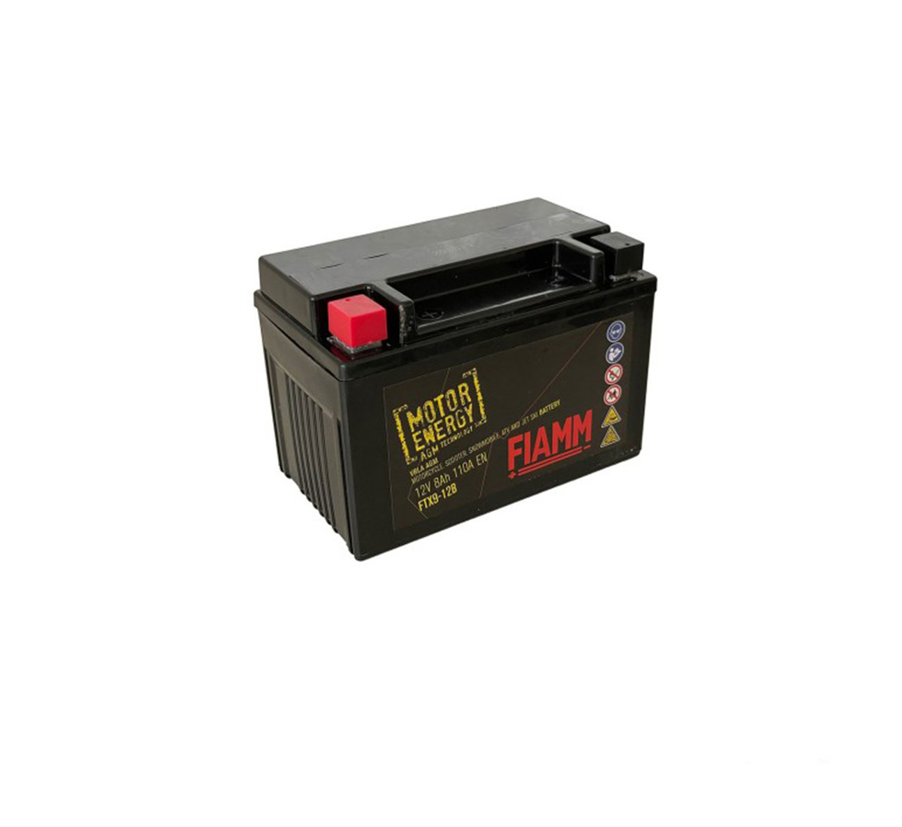 BATTERIA MOTO AGM FIAMM FTX9-BS 12V 8AH 110A (SX) EASY RIDER PRONTA ALL ...